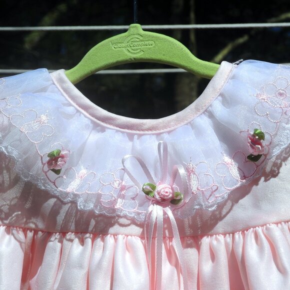 Vintage Baby Togs | Dresses | Vtg Baby Togs Baby Girls Pink Fancy Dress ...